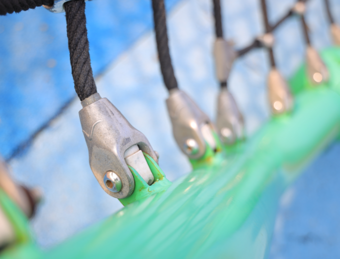 Aluminum U Type Connector Rope End Fastener For Playground Rope Connector