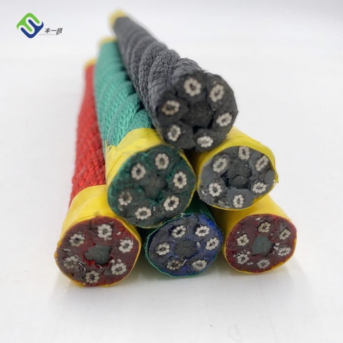 16mm Climbing Steel Core Rope 6 Strand Polyester Combination For Playground