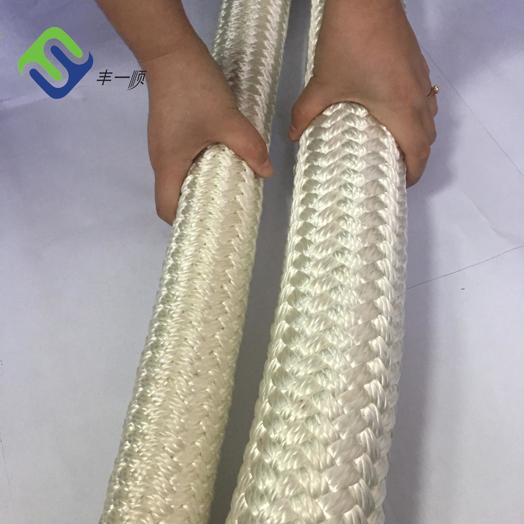 Hawser Nylon Mooring Rope Double Braided Mooring Lines For Ships