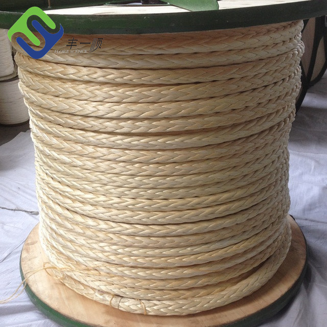 Vessel Marine Braided Rope 12 Strands Uhmwpe Braided Mooring Lines