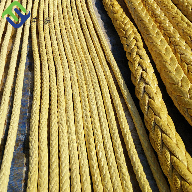Floating HMPE Mooring 12 Strand Uhmwpe Rope Braided Marine 28mm - 96mm