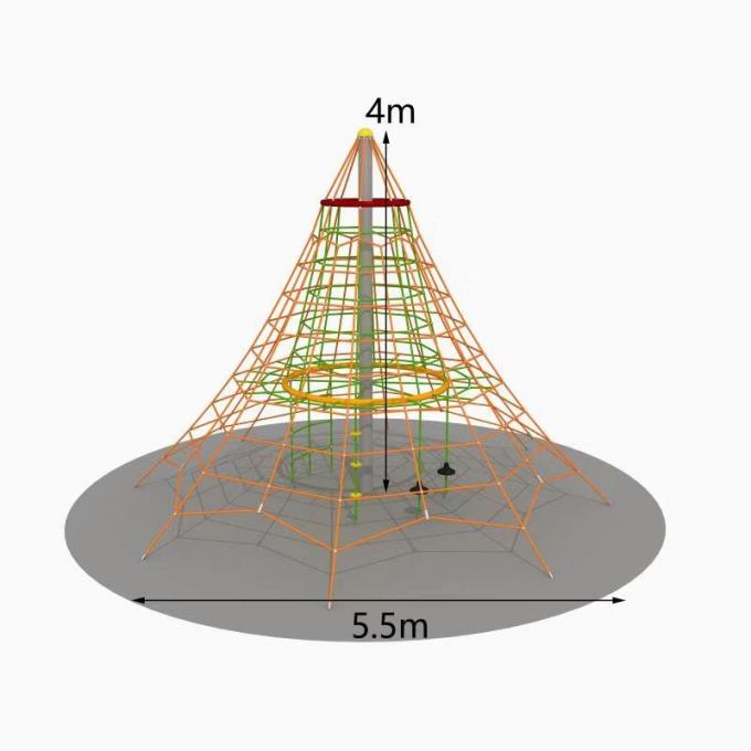 Pyramids Triangle Playground Climbing Net Lunar Shape For Kids