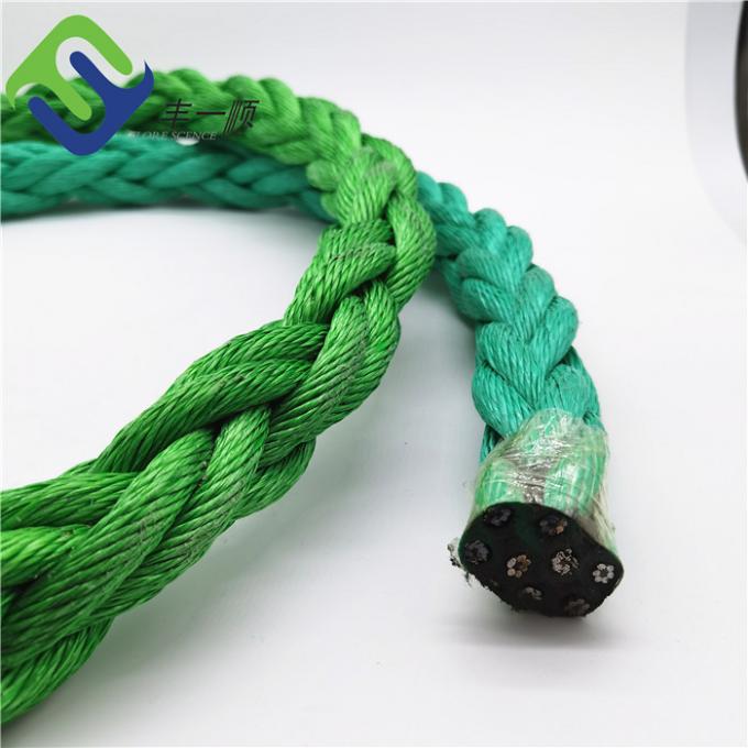 40mm 8 stramd Polypropylene combination wire rope for deep sea cable laying